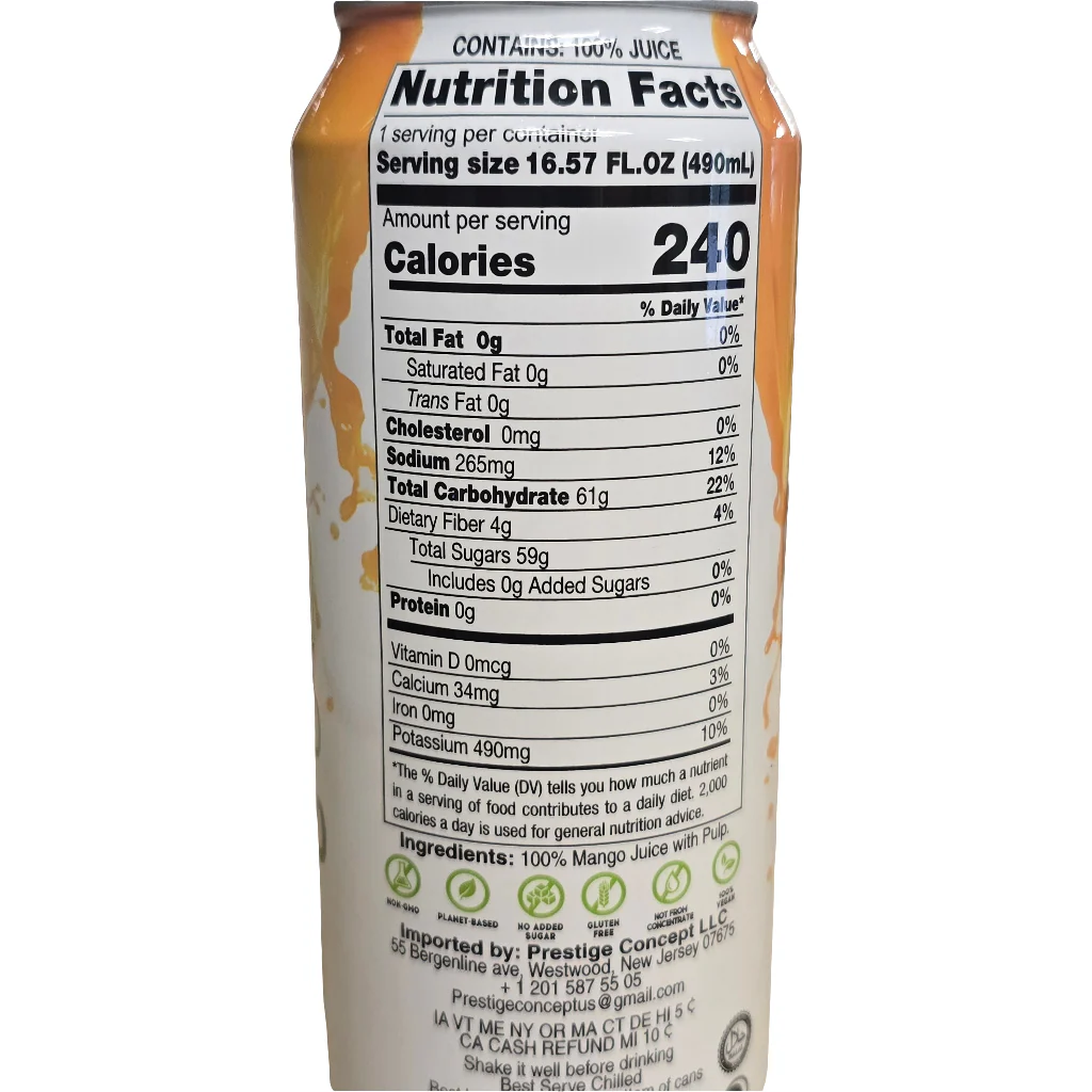 490ml - 100% MANGO juice with REAL FRUIT Pulp MUST TRY SPECIAL!